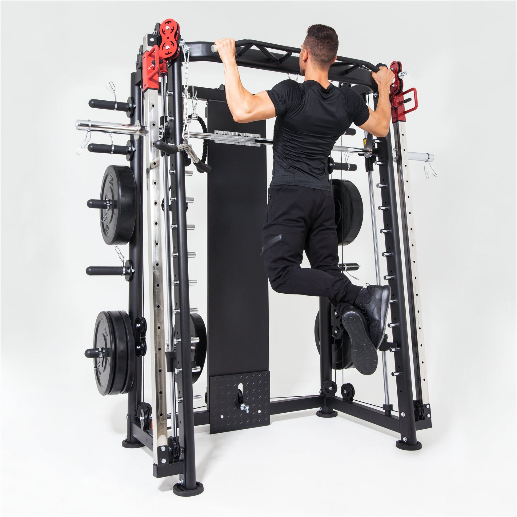 Smith machine multifonction avec câbles et poulies – Gorilla Sports FR
